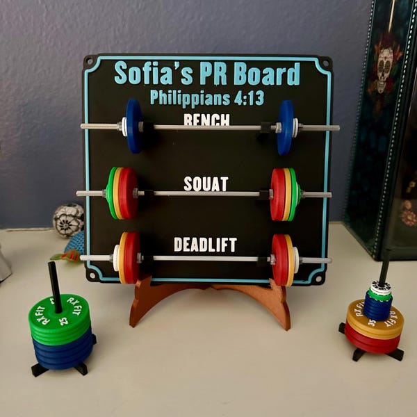 Weightlifting Personal Tracking Board, 5 Lifts, Show off Your Work on 5 ...