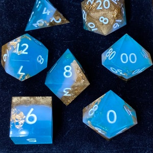 Riptide Ocean Dice, Beach Dice Dice, Water Dice, Handmade Resin Sharp ...