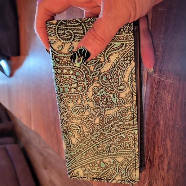 Western Genuine Leather Checkbook Cover - Etsy