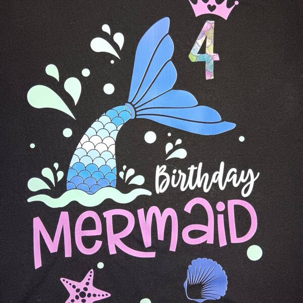 Mermaid Birthday Family Bundle Svg, Mermaid Tail Svg, Mermaid Girl Svg ...