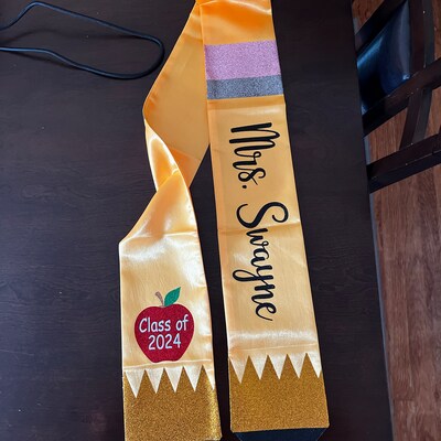 Apple on Stole Graduation Teacher Pencil Stoles fast Shipping Available ...