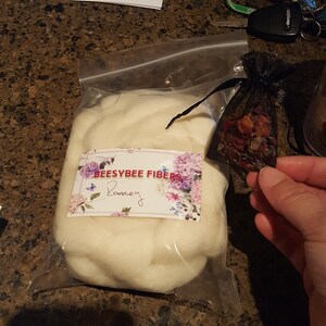 Undyed Natural White Romney Combed Top Wool Roving Spinning Felting ...