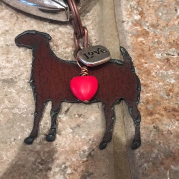 Love GOATS PIGS or Cow HEIFERS or Goin Showin Farm Animal Keychains ...