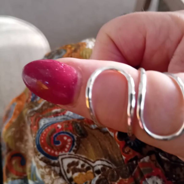 925 Sterling Silver Adjustable Finger Splint Ring - Arthritis Silver ...