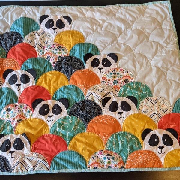 Panda Pop, Clamshell Quilt, Quilt Pattern, Applique Pattern, Love ...