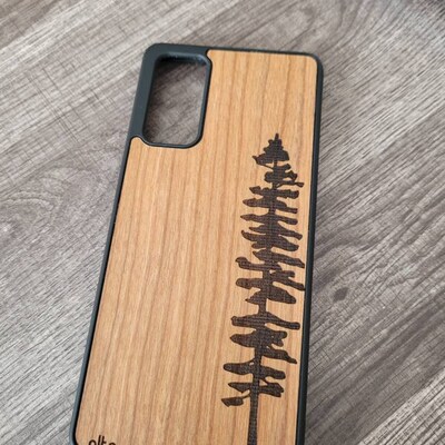 Cherry Sitka real Wood iPhone Case iPhone 15 Pro, 14, 13 Samsung Galaxy ...