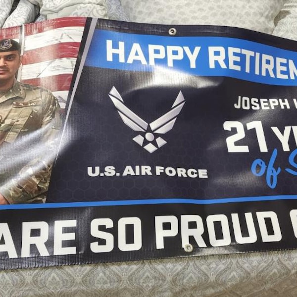 US Air Force Retirement Banner | Happy Retirement Air Force Banner ...