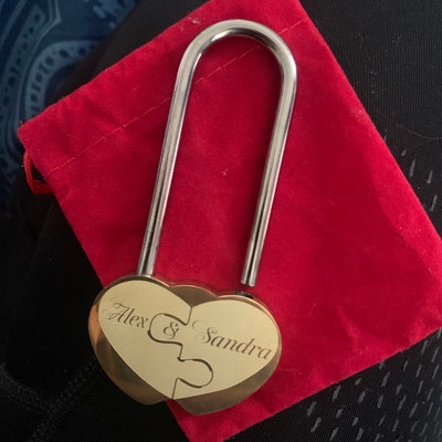 Engraved Padlock, Heart Lock, 250 Mm, Engraved Heart Lock, Lock for ...