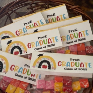 Kindergarten Graduation Sticker, Graduation Favor Tags, Kindergarten ...