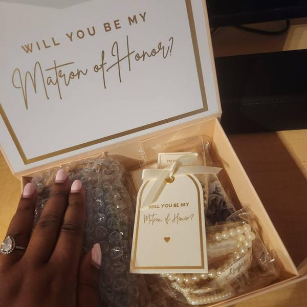 Personalized Bridesmaid Proposal Box: Hair Accessories Gift Set - Etsy