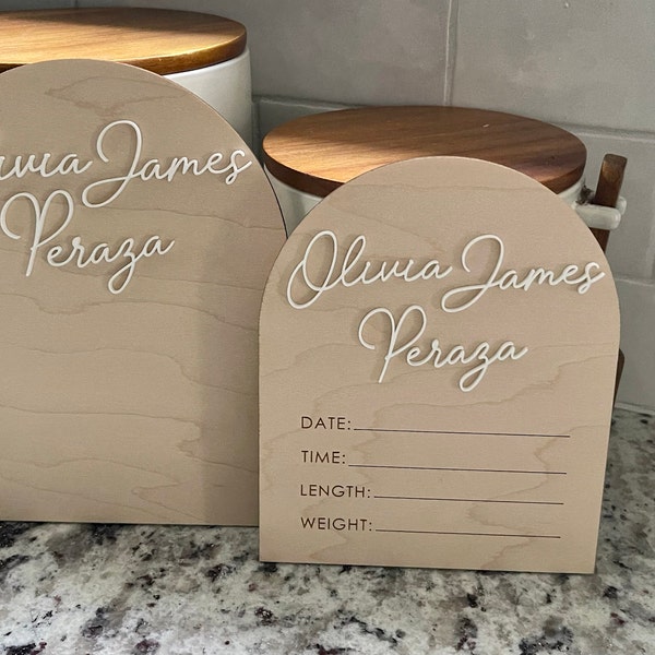 Birth Announcement Sign for Hospital, Arch Baby Announcement Sign, Baby ...
