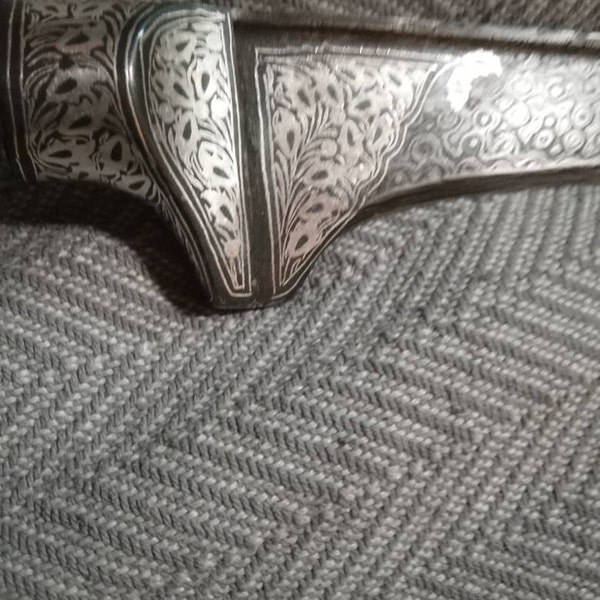 Royal Shahi Talwar Indian Short Sword With Engraved Carvings Brass Hilt ...