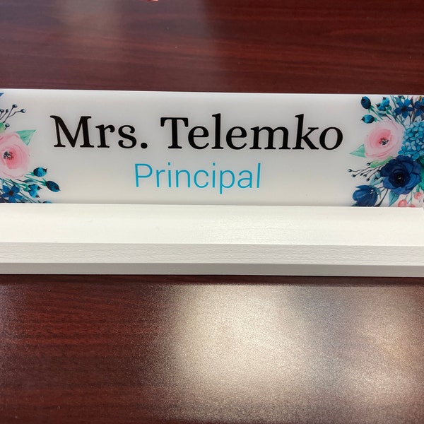 Rustic Desk Name Plate. Made Exclusively by Garo Signs. Size 10" X 2.5 ...