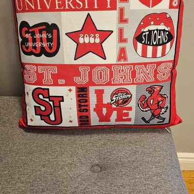 Custom COLLEGE Pillow With Insert Decorative Throw Pillow Dorm Room Bed ...