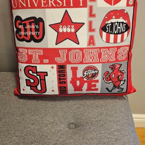 Custom COLLEGE Pillow With Insert | Decorative Throw Pillow | Dorm Room ...