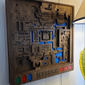3D Hyrule Video Game Map Laser Cut Wood Multilayer Custom - Etsy