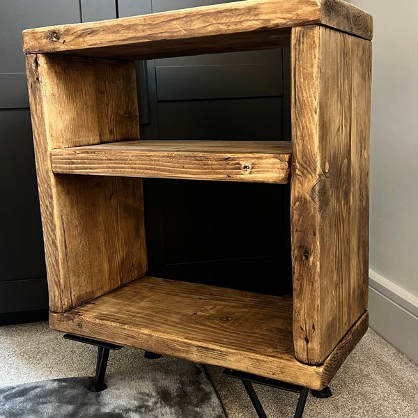 Homemade Rustic Bedside Table | Farmhouse Bedside Table | Side Table ...