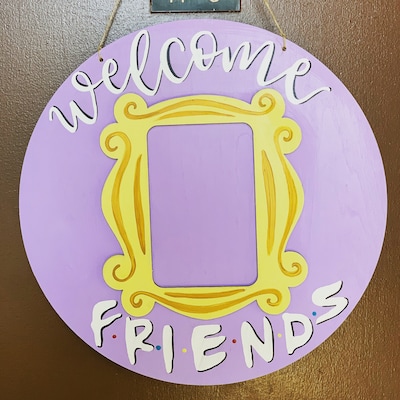 Welcome Friends Door Hanger, Monica's Apartment Door Hanger, Friends TV ...