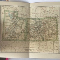 Hemispheres Original 1902 Map by the Century Company. Original Antique ...