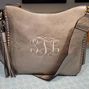 Rachel Monogrammed Tassel Hobo Purse Monogrammed Handbag | Etsy