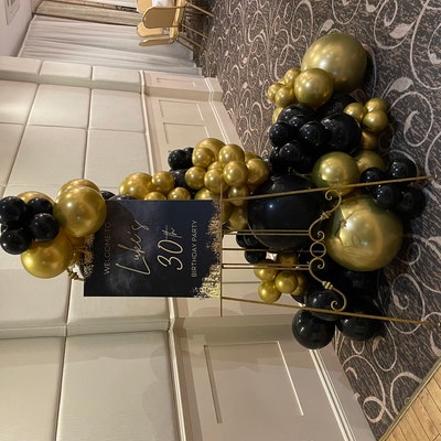 Black & Gold Welcome Board Sign Personalised Birthday Board - Etsy