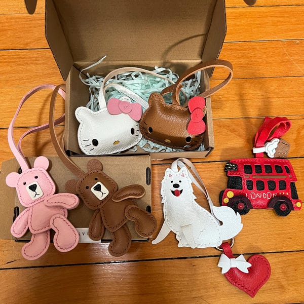 Leather Monkey Bag Charm,bag Charm,handmade Monkey Leather Bag Charm ...