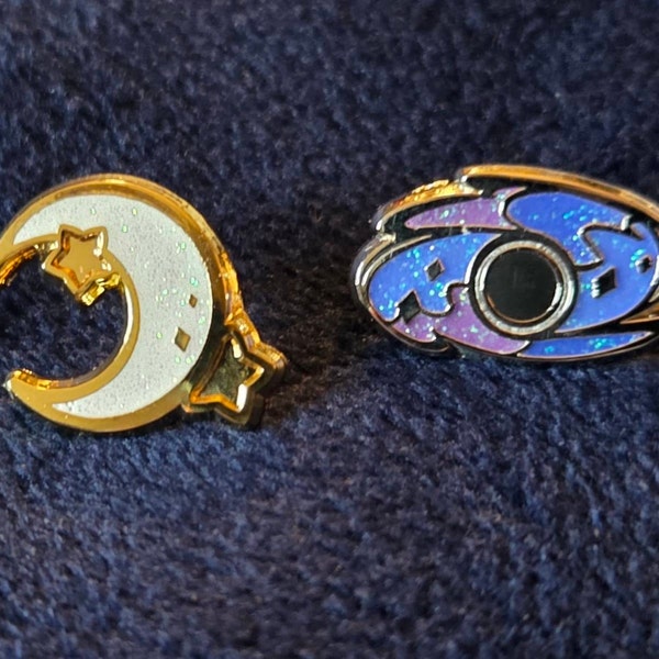 Space Star MINI FILLER PINS - Galaxy, Shooting Star, Planet, Starry ...