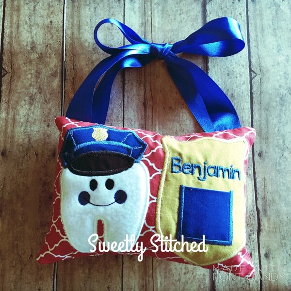 DIGITAL ITEM: Police Tooth Fairy Pillow ITH Design 5x7 Hoop - Etsy