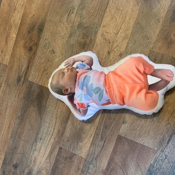 Custom Life-size Baby Pillow Keepsake With Picture, Personalized Photo ...