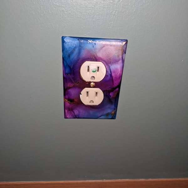 Colorful Abstract Art Light Switch / Electrical Outlet Cover - Toggle ...