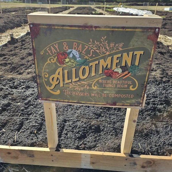Personalised Allotment Sign Metal Garden Vegetable Patch Wall Door ...