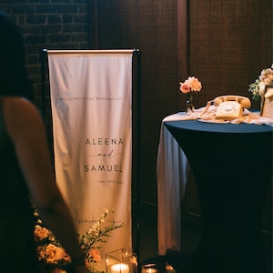 Long Linen Welcome Sign, Wedding Welcome Sign, Wedding Signs, Wedding ...