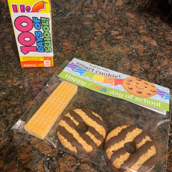 100th Day of School Bag Topper, INSTANT EDITABLE DOWNLOAD, 100 Days ...