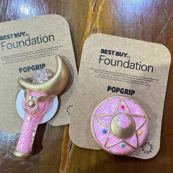 Sailor Magical Pink Star Popsocket | Enchanting Phone Grip & Stand - Etsy