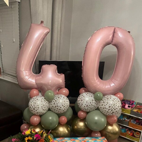 DIY Large 55" Safari Birthday Balloon Sculpture, Sage Green and Dusky ...