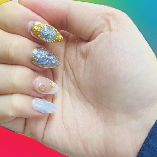 Long Nails Keyboard Cover Silicone Raised Keycaps for Quiet, Easy ...