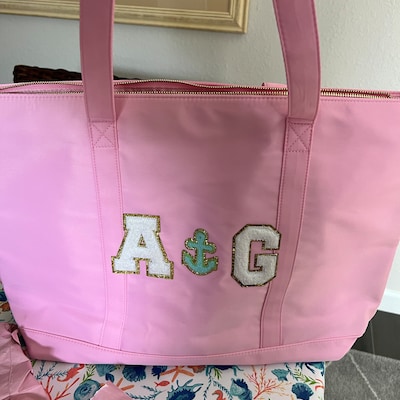 Checkered Backpack, Girls Backpack With Patches, Custom Letter Patch ...