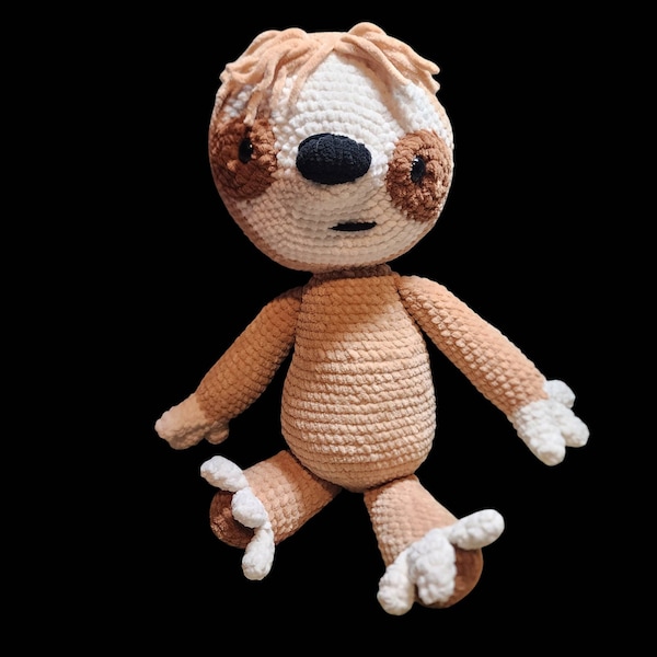 PATTERN Sam the Sloth. PDF Crochet Sloth Pattern, Cute Amigurumi Sloth ...