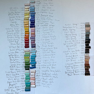 REFERENCE OPAQUE CHART for Reference Only Do Not Purchase - Etsy