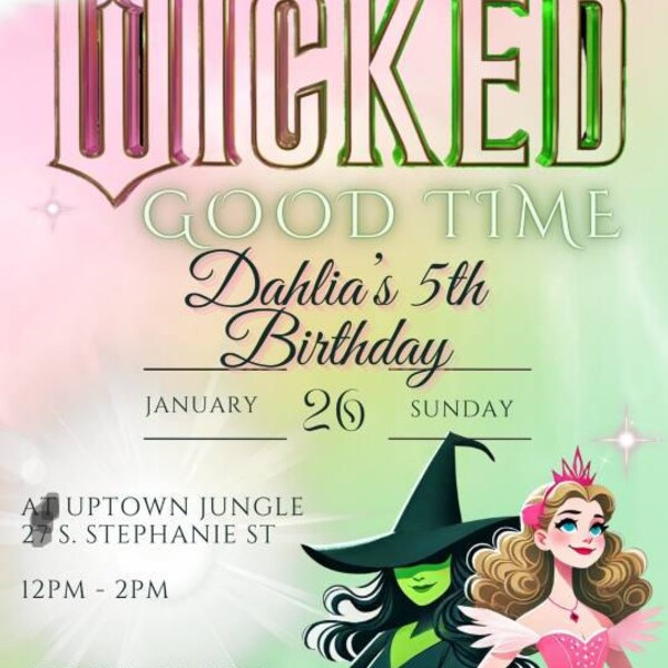 Wicked Coloring Pages, Digital Printable, Glinda, Elphaba, Wicked ...