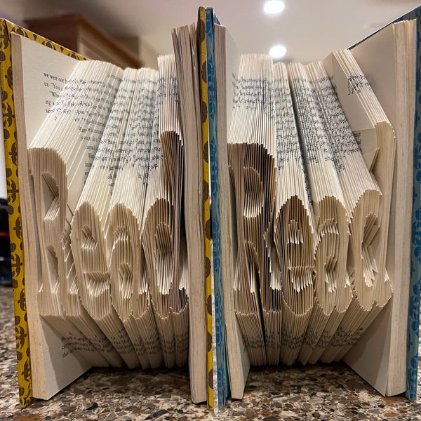 Folded Book Art- Read - Etsy