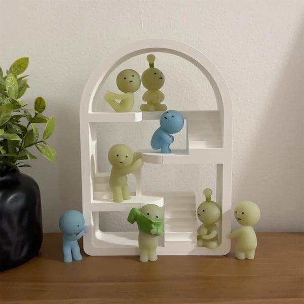 Smiski Figurine House: Arched Roof Display Shelf - Etsy