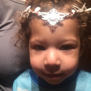 Moon Circlet Triple Moon Crown Handfasting Circlet Goddess Crown White ...