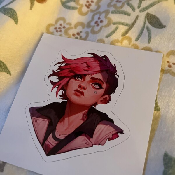 Arcane Sticker, Vi, 3 Vinyl Sticker, Lol-gift, Vi Arcane Fanart, Vi Lol ...