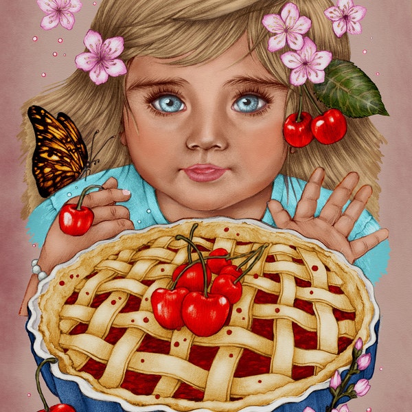 Cherry Pie | Coloring Page | Printable Adult Colouring Pages Book ...