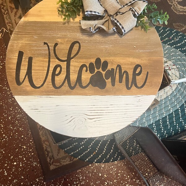 Welcome SVG, Welcome Sign SVG, Welcome Paw Print, Digital Download, Cut ...