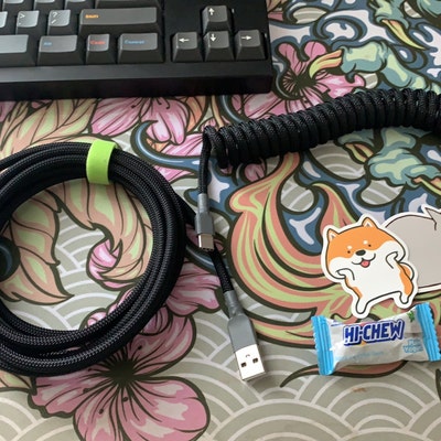 Custom Coiled Aviator USB-C Keyboard Cable With GX16 Aviator Connector ...