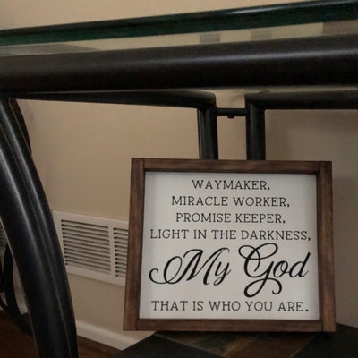 Waymaker Sign, Christian Wood Sign - Etsy