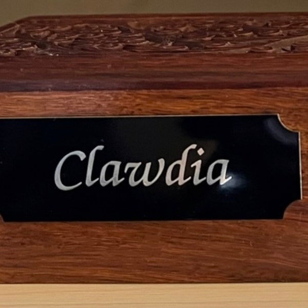 Black & Silver Metal Name Plate - Metal Sign - Picture Frame Plate ...