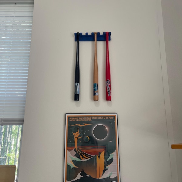 Mini Baseball Bat Rack Holder, Short - Display (2) Miniature Souvenir ...